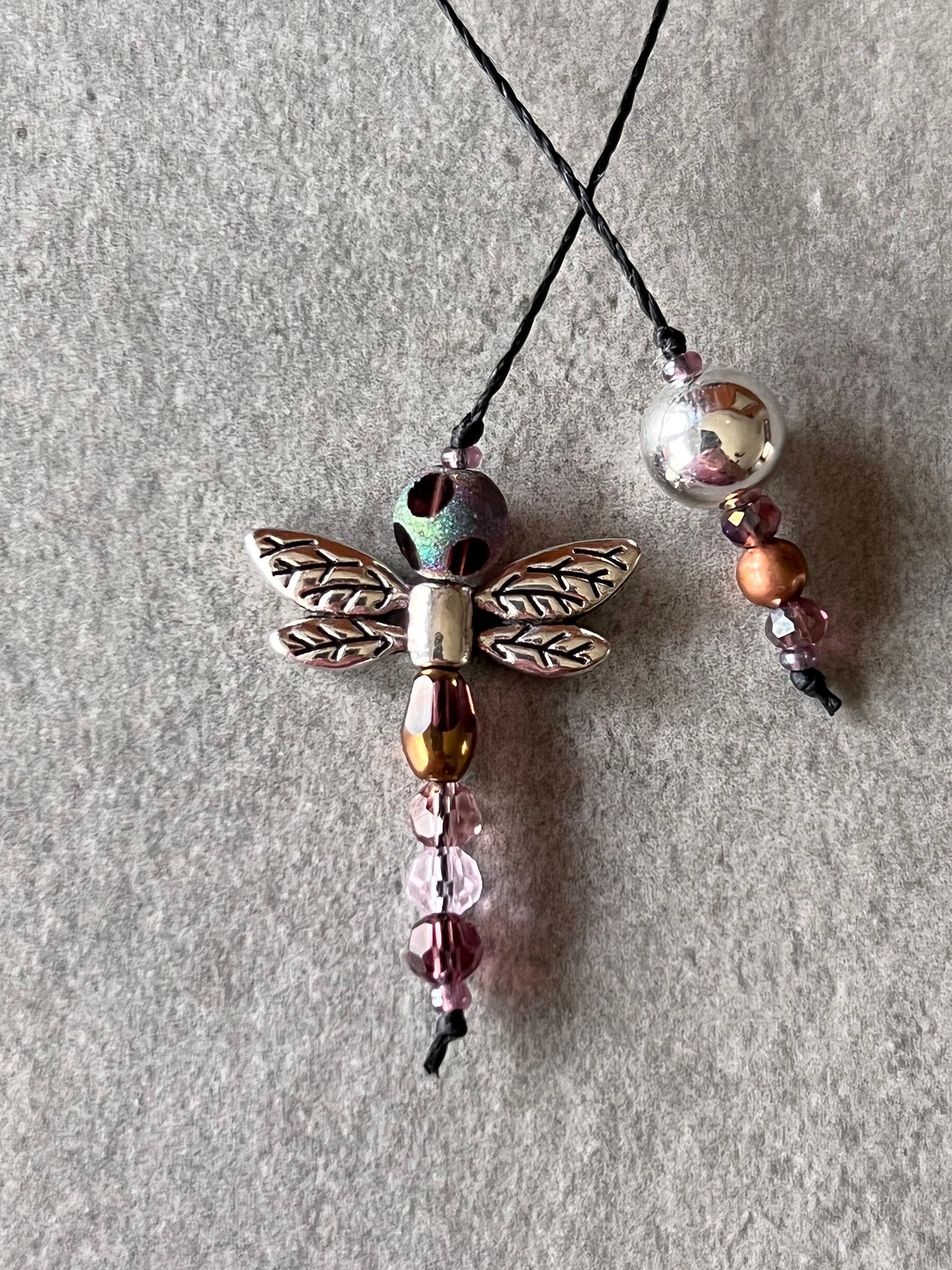 Beaded String Bookmark Thong Bookmark Purple Amethyst - Etsy