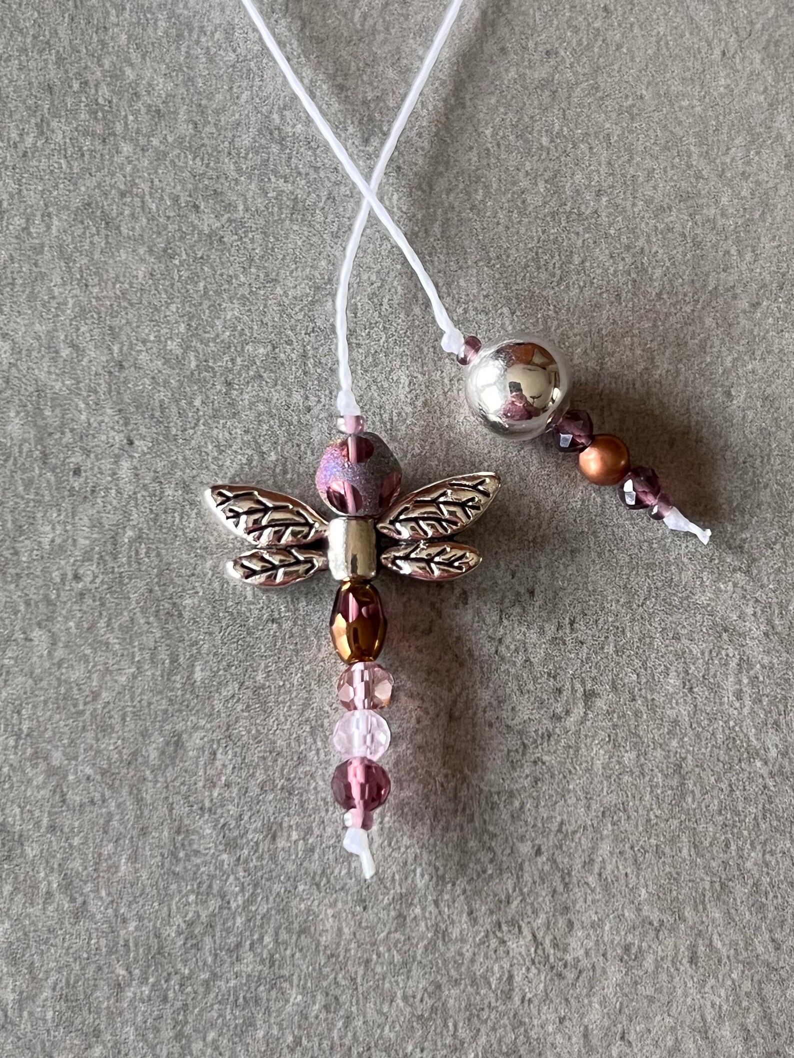 Beaded String Bookmark Thong Bookmark Purple Amethyst - Etsy