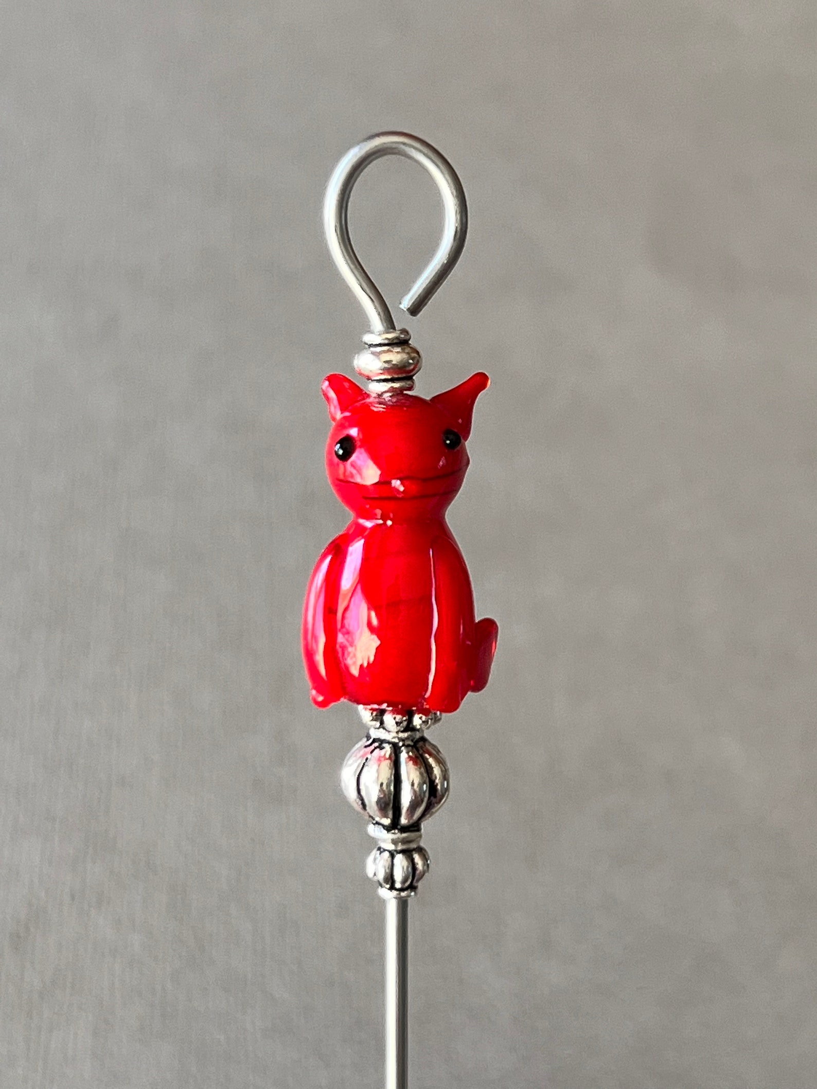 Cake Tester Cookie Scribe Sitting Cat Glass Figure With - Etsy