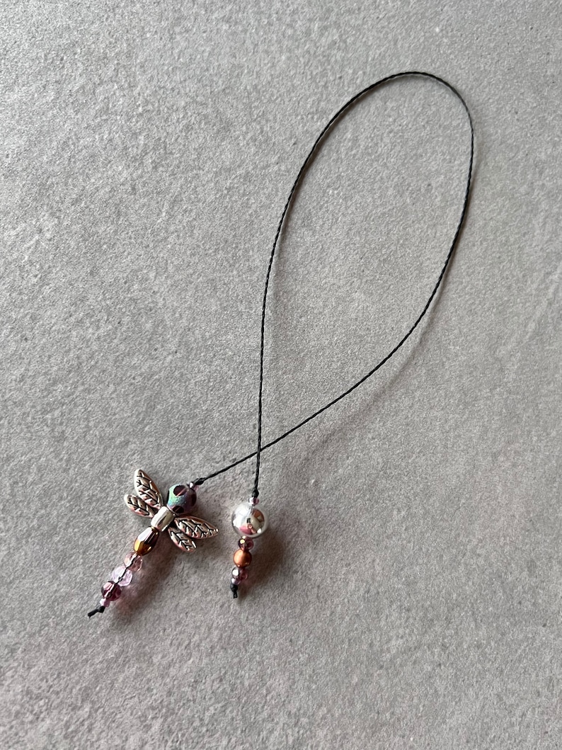 Beaded String Bookmark Thong Bookmark Purple Amethyst - Etsy