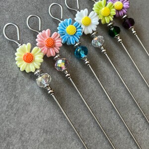 Cake Tester - Cookie Scribe - Painted Ceramic Daisy Flowers - Glass ...