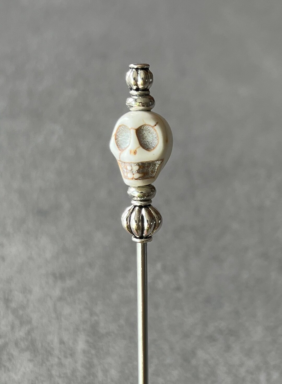 Swizzle Stick - Drink Stirrer - Coffee Stirrer - Stone Skull W/antiqued ...
