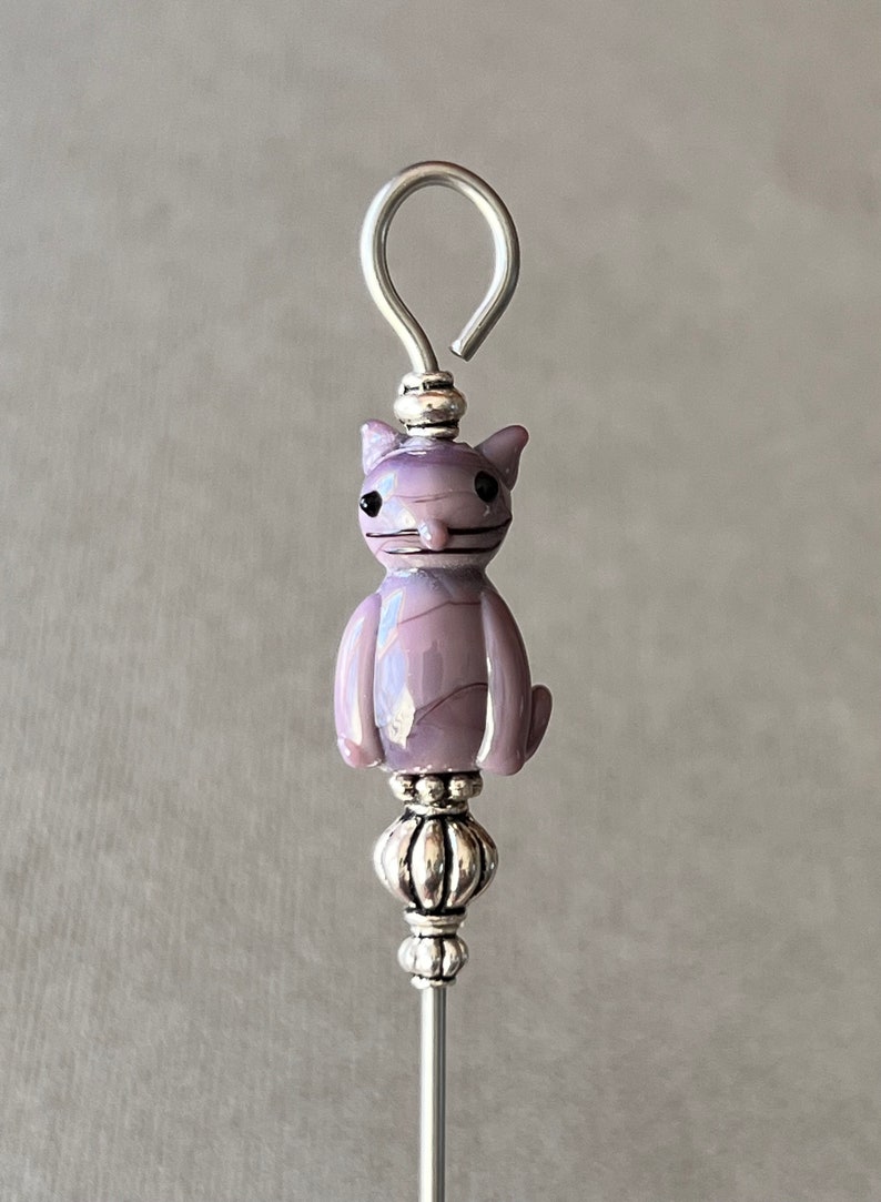 Cake Tester Cookie Scribe Sitting Cat Glass Figure With | Etsy