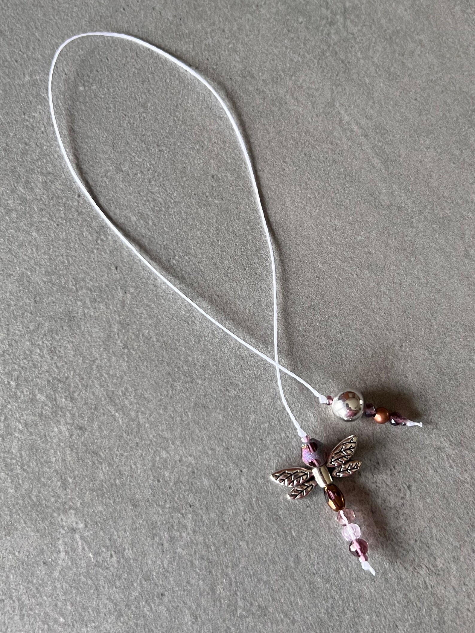 Beaded String Bookmark Thong Bookmark Purple Amethyst - Etsy
