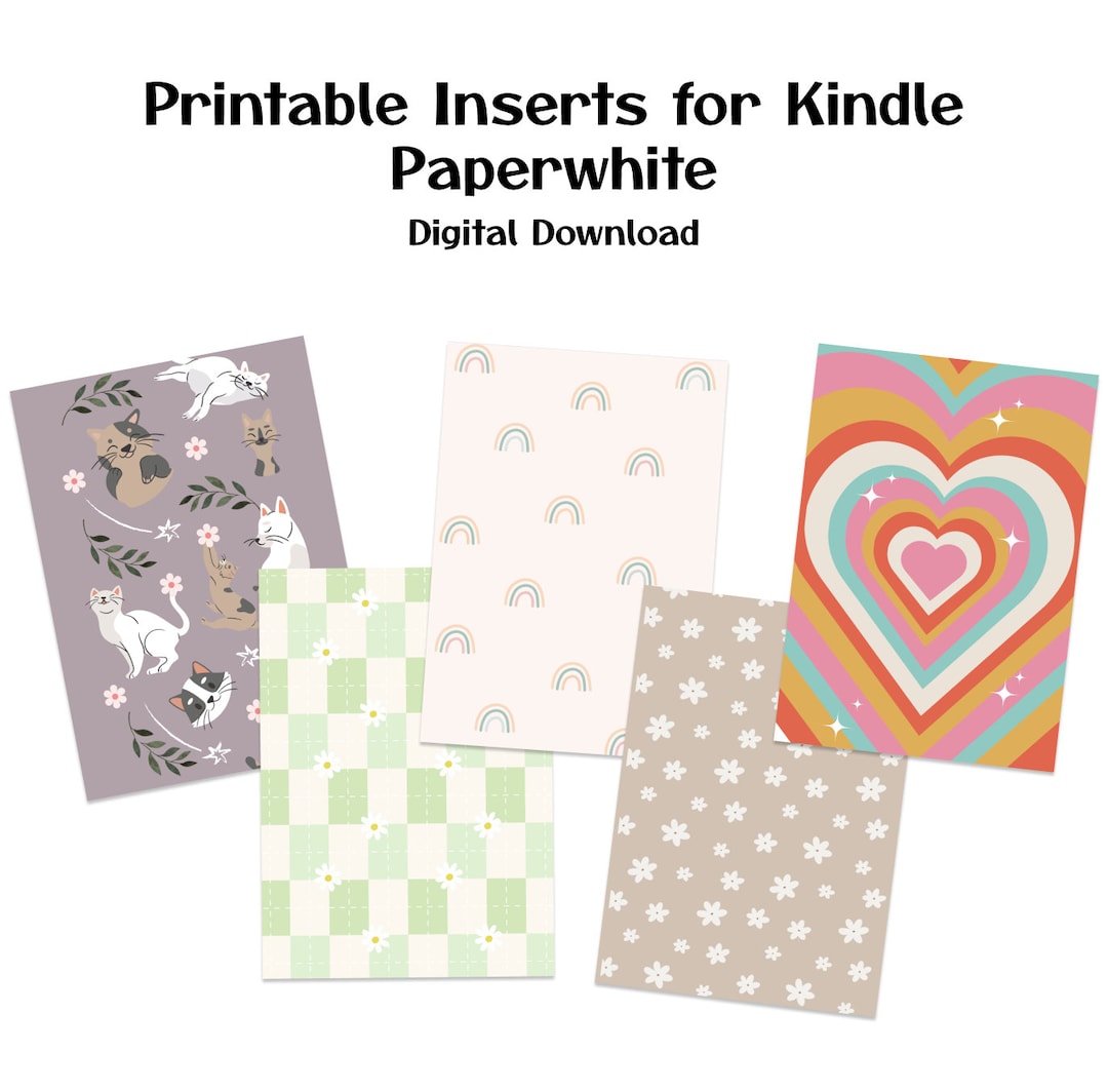 5 Printable Kindle Case Inserts | Kindle Paperwhite 10th Gen Signature ...