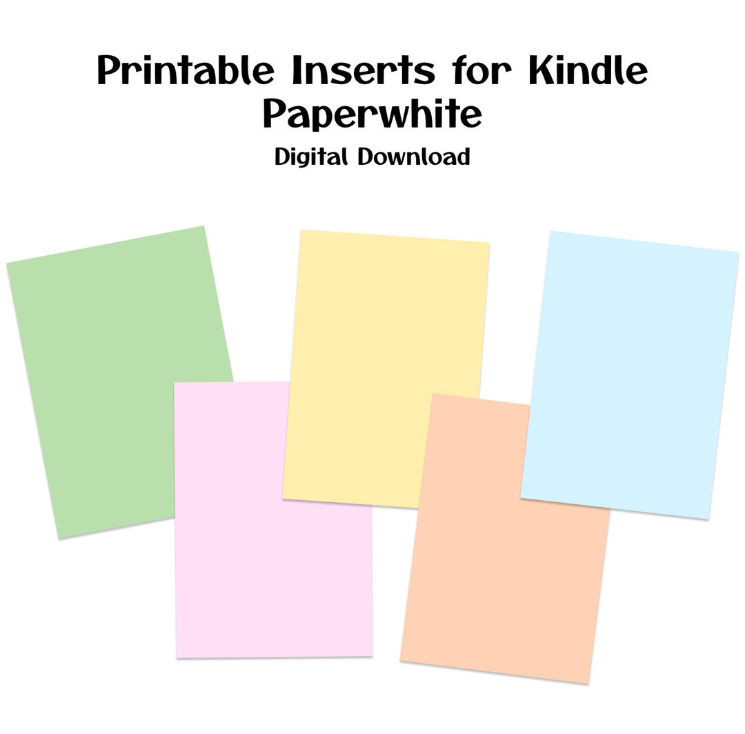 Kindle Paperwhite Inserts - Solid Pastels [DIGITAL DOWNLOAD] - Etsy