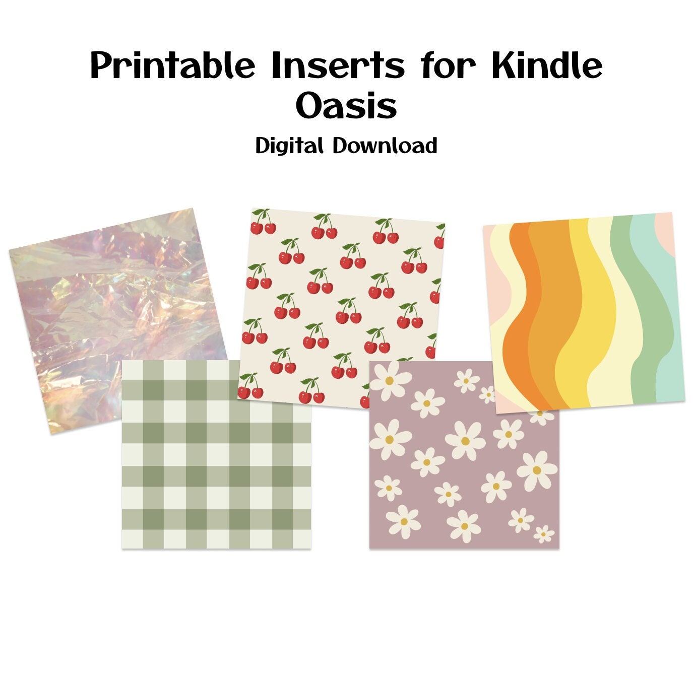 Kindle Oasis 11 Printable Inserts for Clear Case | DIGITAL DOWNLOAD - Etsy