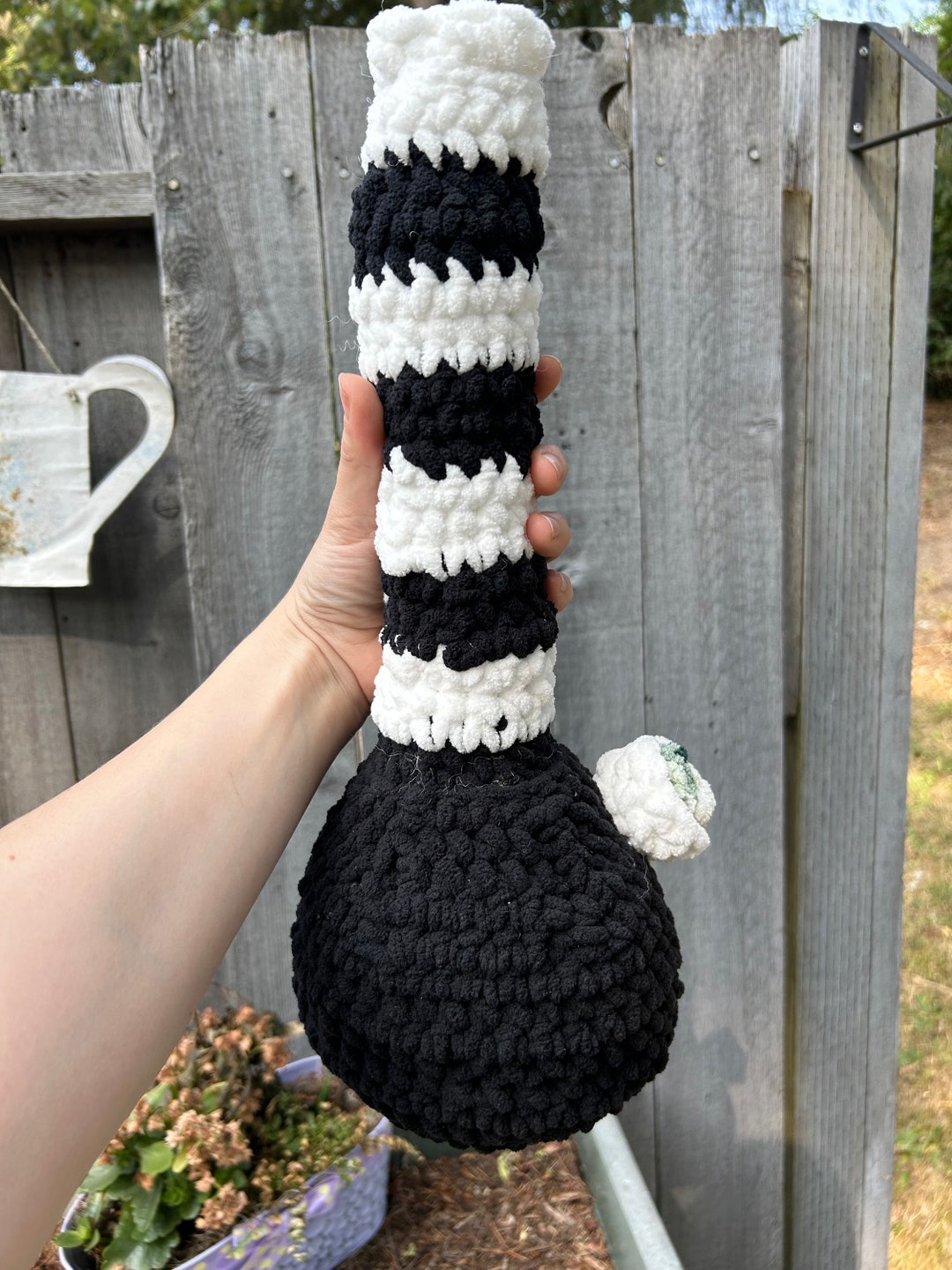 Crochet Bong Stuffy Plush Amigurumi, Soft, Blanket Yarn, Custom Colors ...