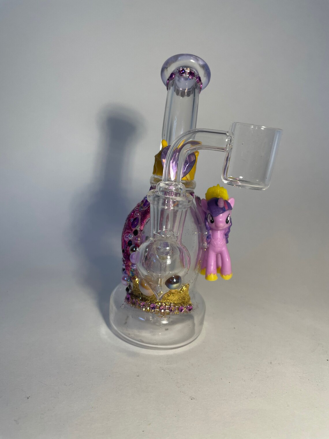 Purple dab rig twilight sparkle smoking glass stoner gift | Etsy