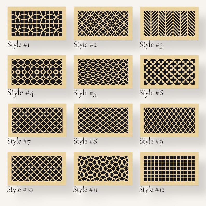 Architectural Vent Cover | 1/4" Thick MDF | Customized Air Return or ...