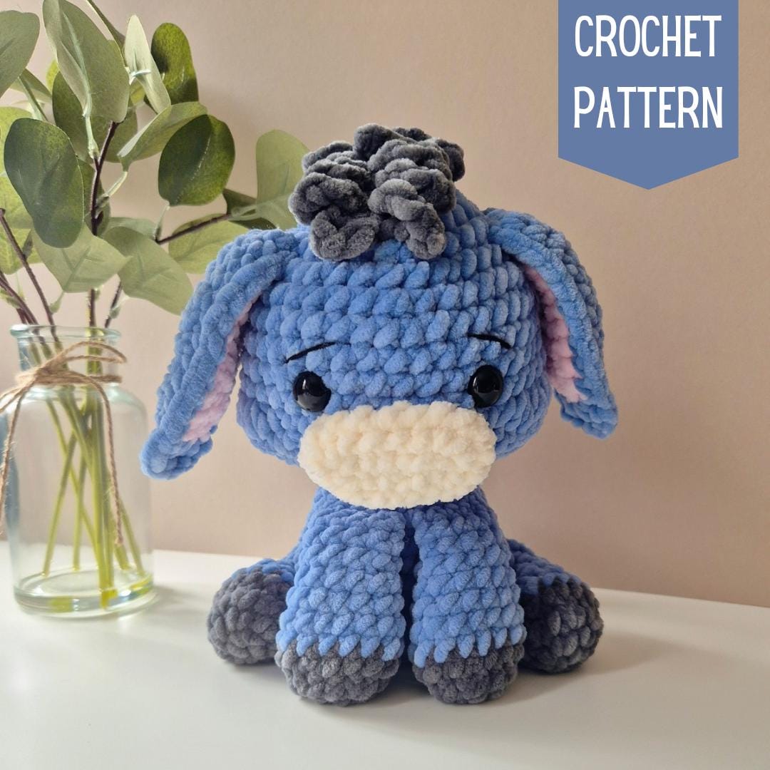 Amigurumi Donkey Pattern, Plush Pattern, Donkey Toy, Christmas, Crochet ...