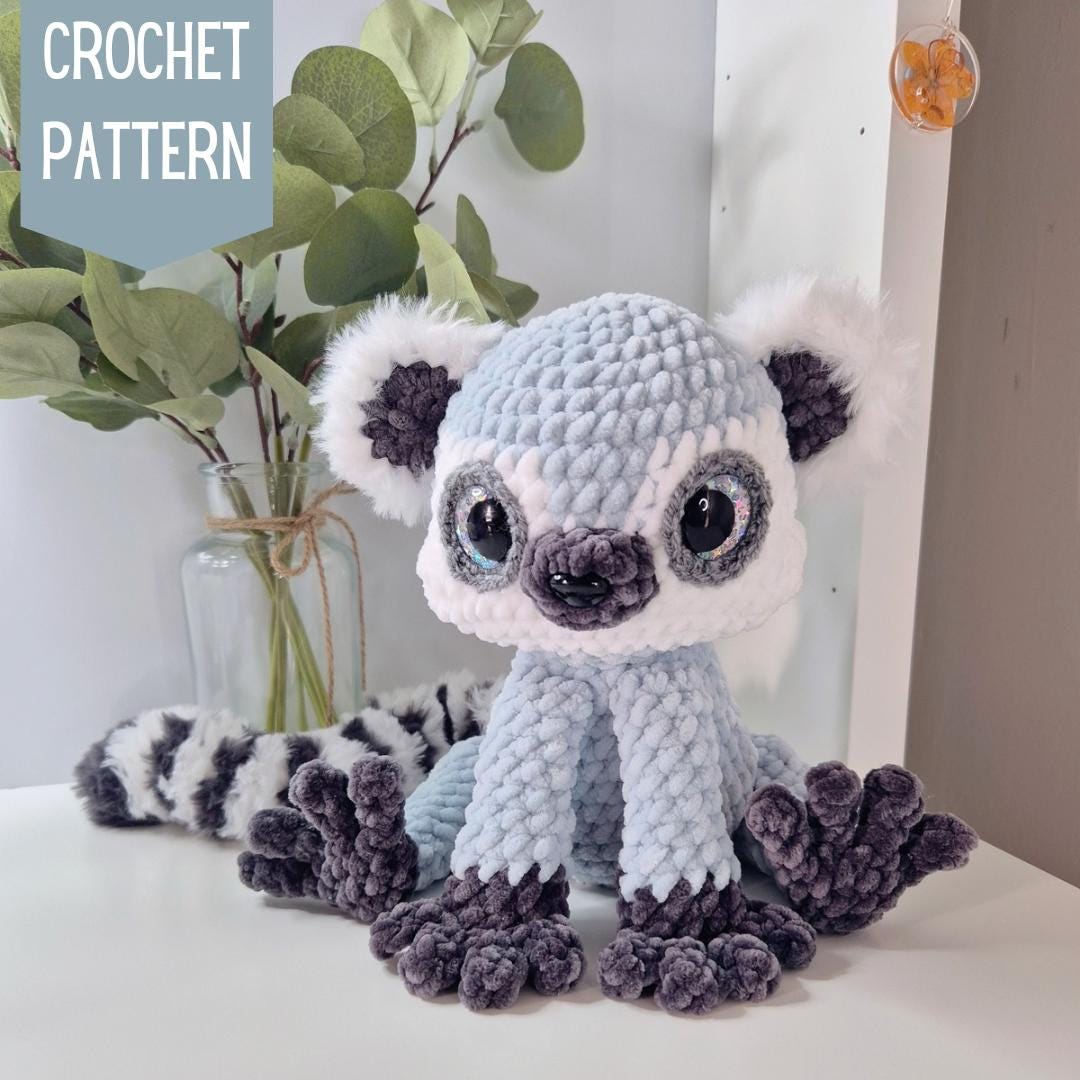 Amigurumi Lemur Pattern, Plush Pattern, Lemur, Crochet Lemur ...