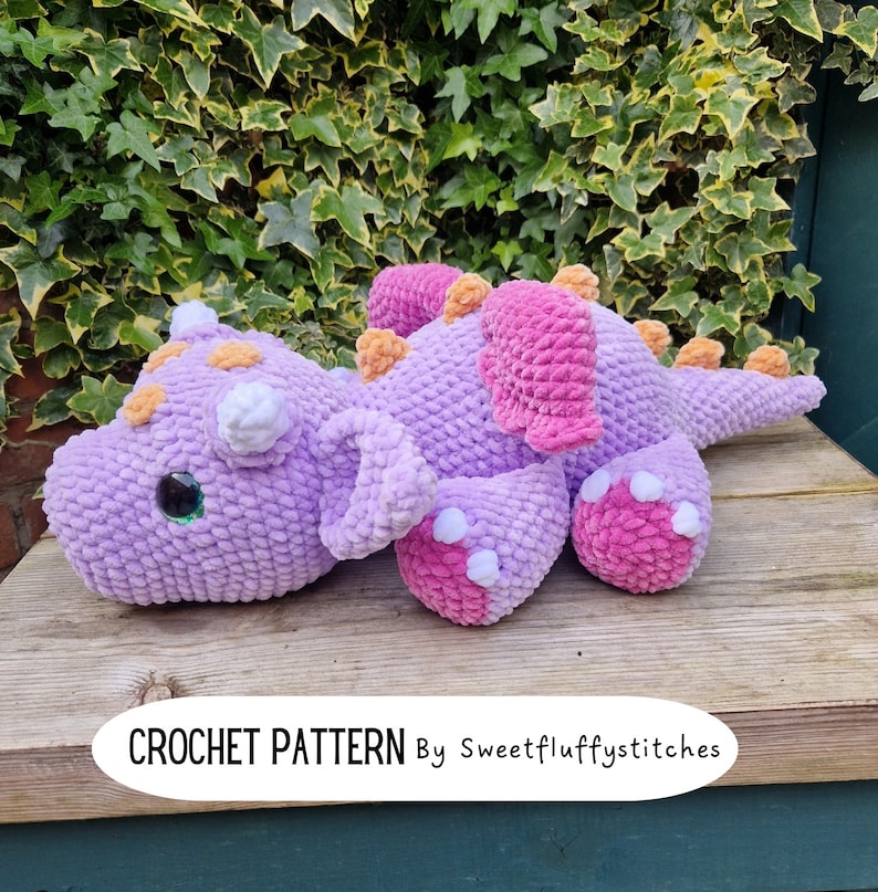 Amigurumi Dragon Pattern, Plush Pattern, Dragon Toy Pattern, Crochet ...