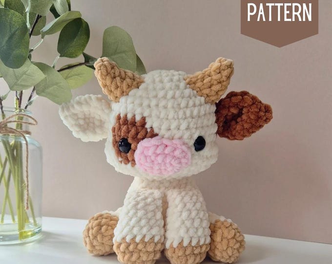 Amigurumi Cow Pattern, Plush Pattern, Stuffed Cow Toy, Cow, Crochet Cow ...