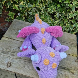 Amigurumi Dragon Pattern, Plush Pattern, Dragon Toy Pattern, Crochet ...