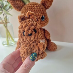 Amigurumi Kangaroo Pattern, Plush Kangaroo and Baby Pattern, Crochet ...