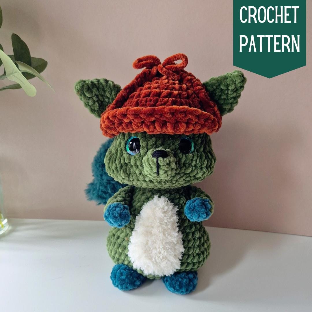 Amigurumi Squirrel Pattern, Plush Squirrel Pattern, Crochet Squirrel ...