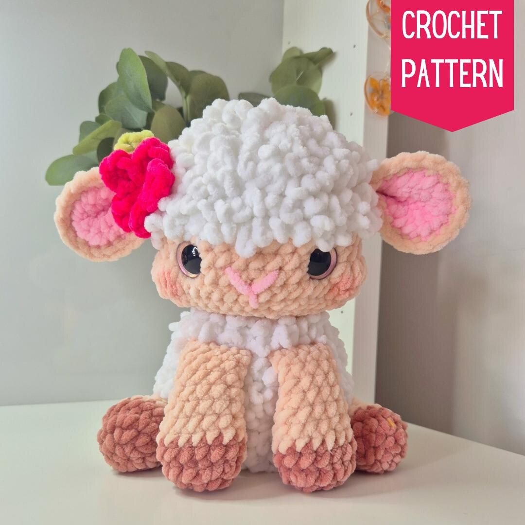 Amigurumi Lamb Pattern, Plush Lamb Pattern, Crochet Lamb, Cow Plush ...