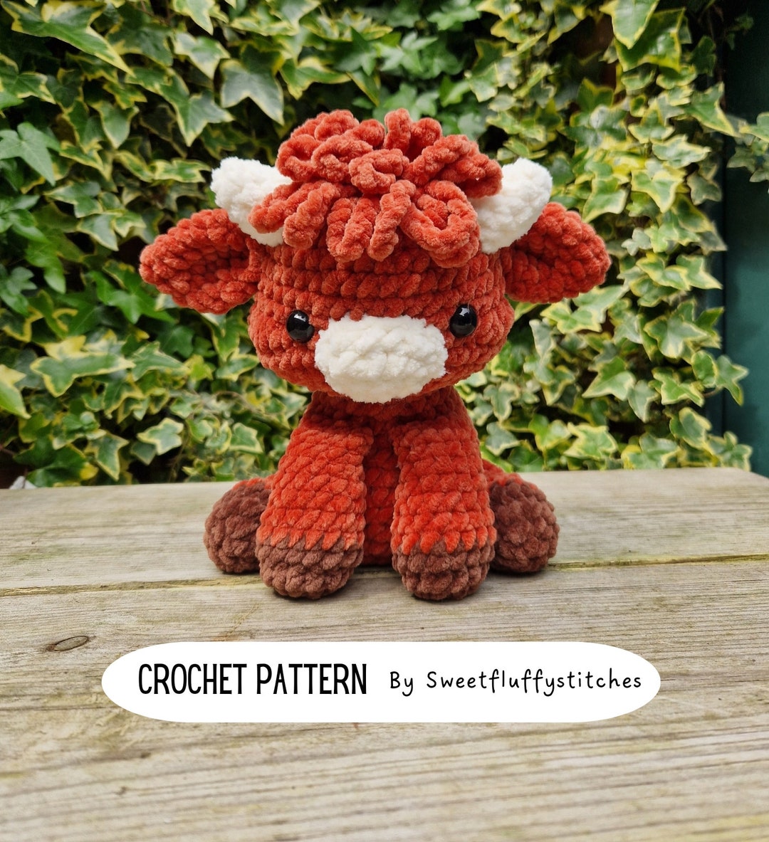 Amigurumi Highland Cow Pattern, Plush Pattern, Stuffed Highland Cow Toy ...