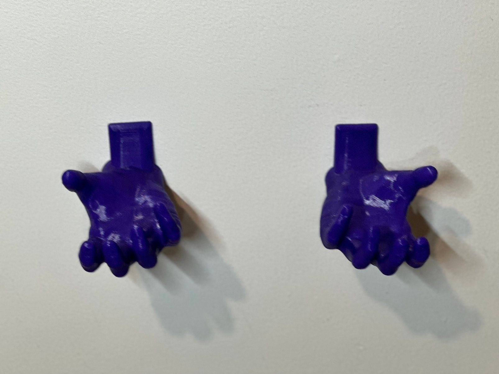 Wall Mounted Hand Hook Grabbing Male Gesture Pair Purple - Etsy