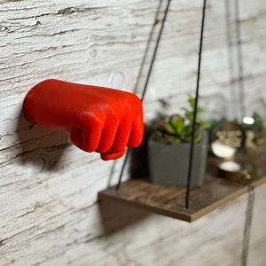 Male Hand Hook, Fist-bump, Printed, Invisible Attachment With Screws - Etsy