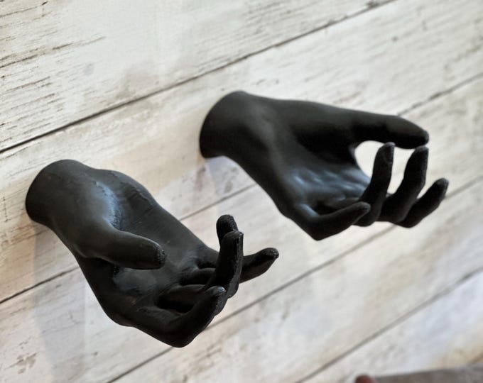Female Hand Hook, Grabbing, Pair, Matte Black, 3D Printed (S090) - Etsy