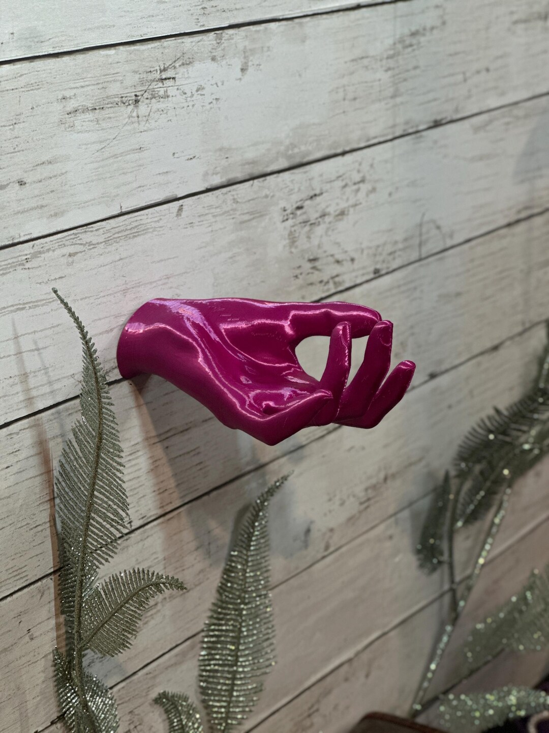 Female Hand Hook, Grabbing, Shiny Magenta, 3D Printed, Wall Mounted ...