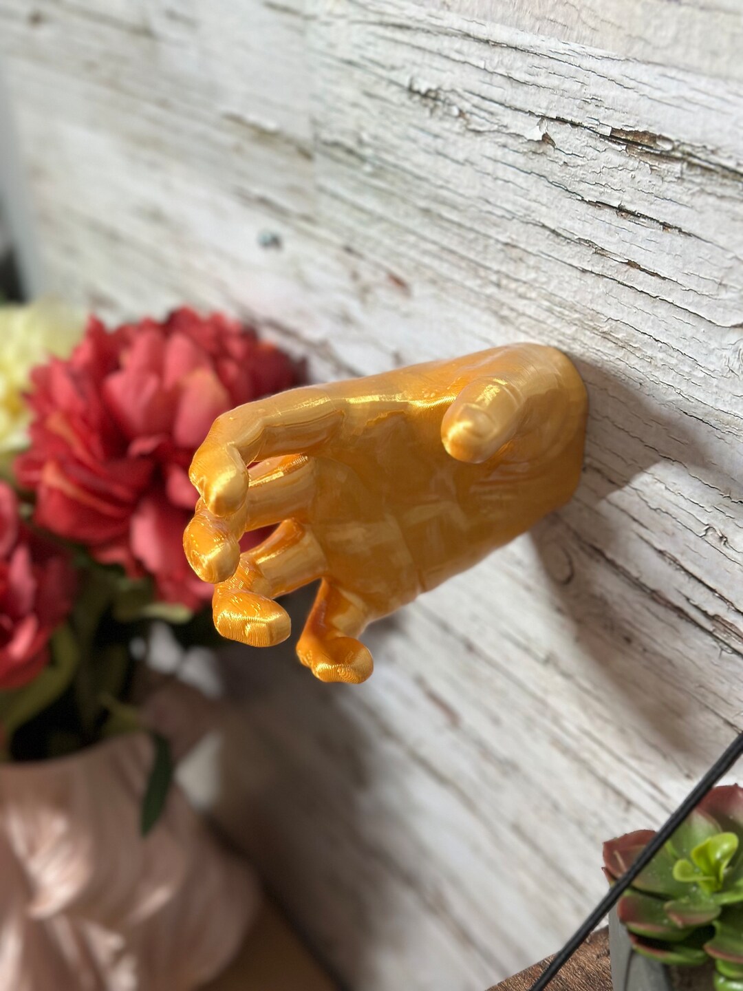 Wall Mounted Hand Hook, Grabbing, Gold, Glossy S020 - Etsy