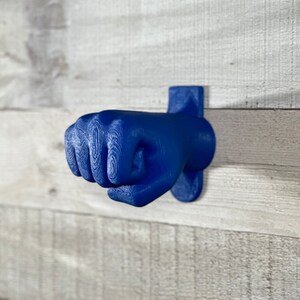 Male Hand Hook, Fist-bump, Male Gesture, Matte Blue S033 - Etsy