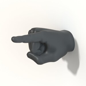 Crochet manuel, Doigt pointé, Les articulations des doigts vers le haut ...