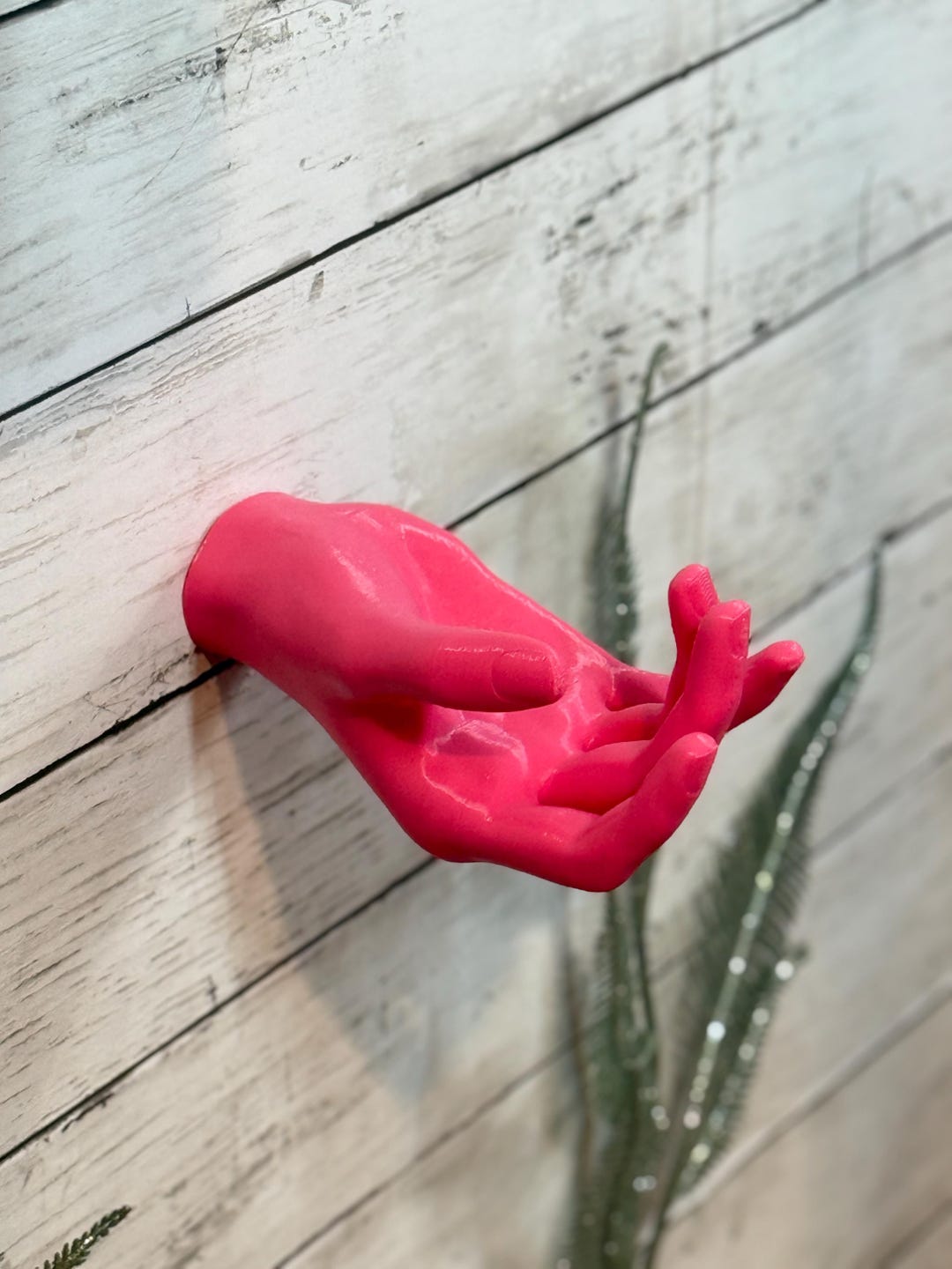 Female Hand Hook, Grabbing, Shiny Hot Pink, 3D Printed, Wall Mounted ...