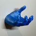 Wall Mounted Hand Hook, Grabbing, Male Gesture, Silk Blue, Matte Finish ...
