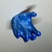 Wall Mounted Hand Hook, Grabbing, Male Gesture, Silk Blue, Matte Finish ...