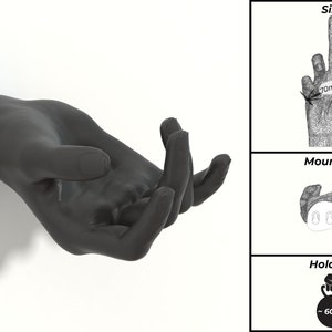 Female Hand Hook, Grabbing, Printed, Wall Mounted, Floating Effect - Etsy