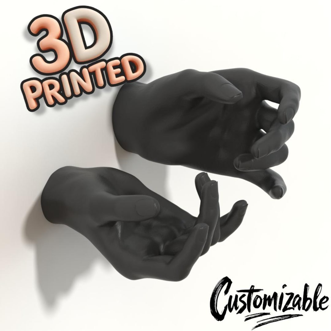 Female Hand Hook, Grabbing, Choose Your Color, 3D Printed, Wall Mounted ...