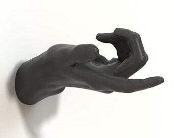 Wall Mounted Hand Hook Grabbing Male Gesture Silk Blue - Etsy