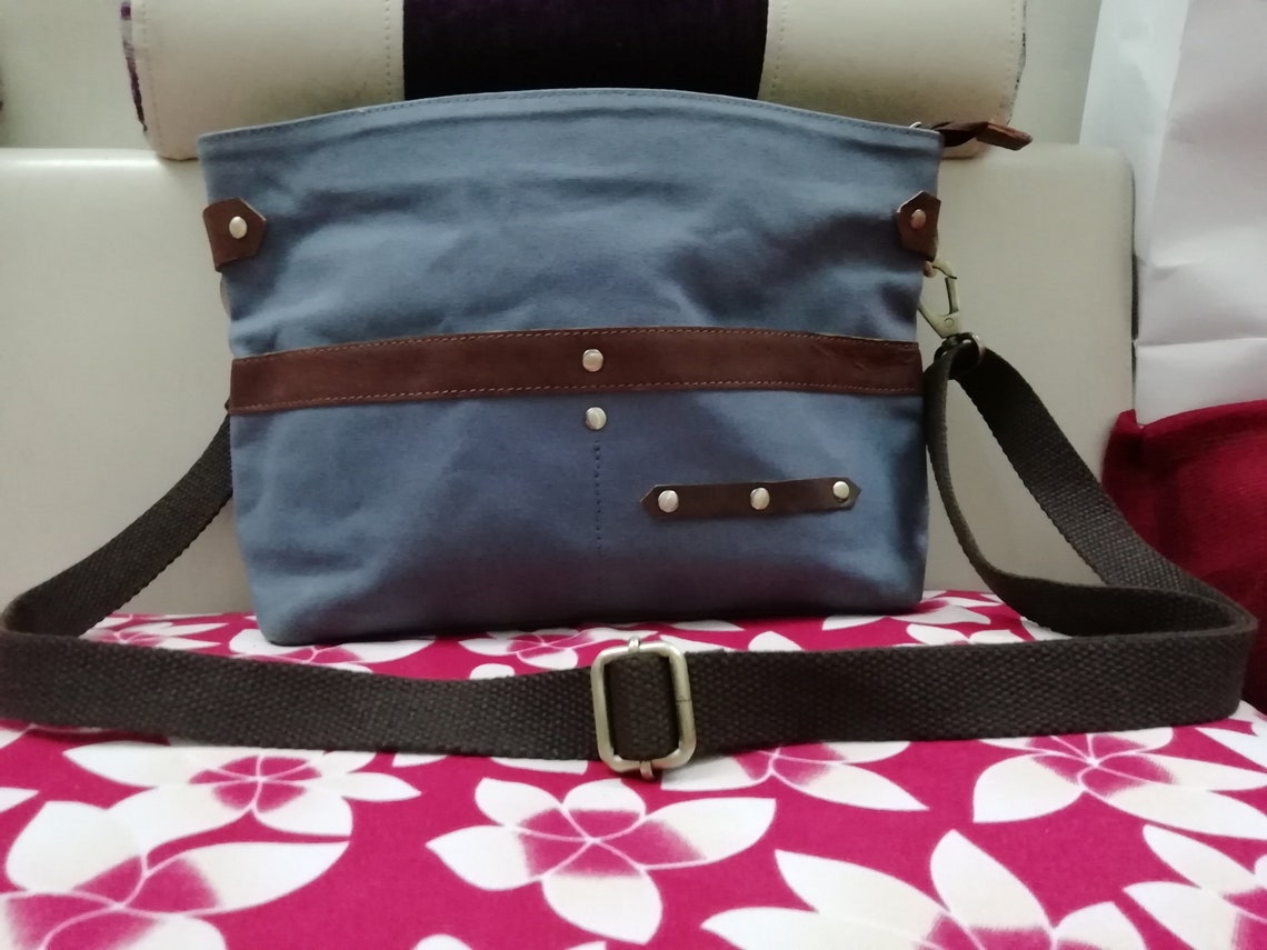 Waxed Canvas Small Crossbody Bag Purse Satchel Messenger Bag - Etsy