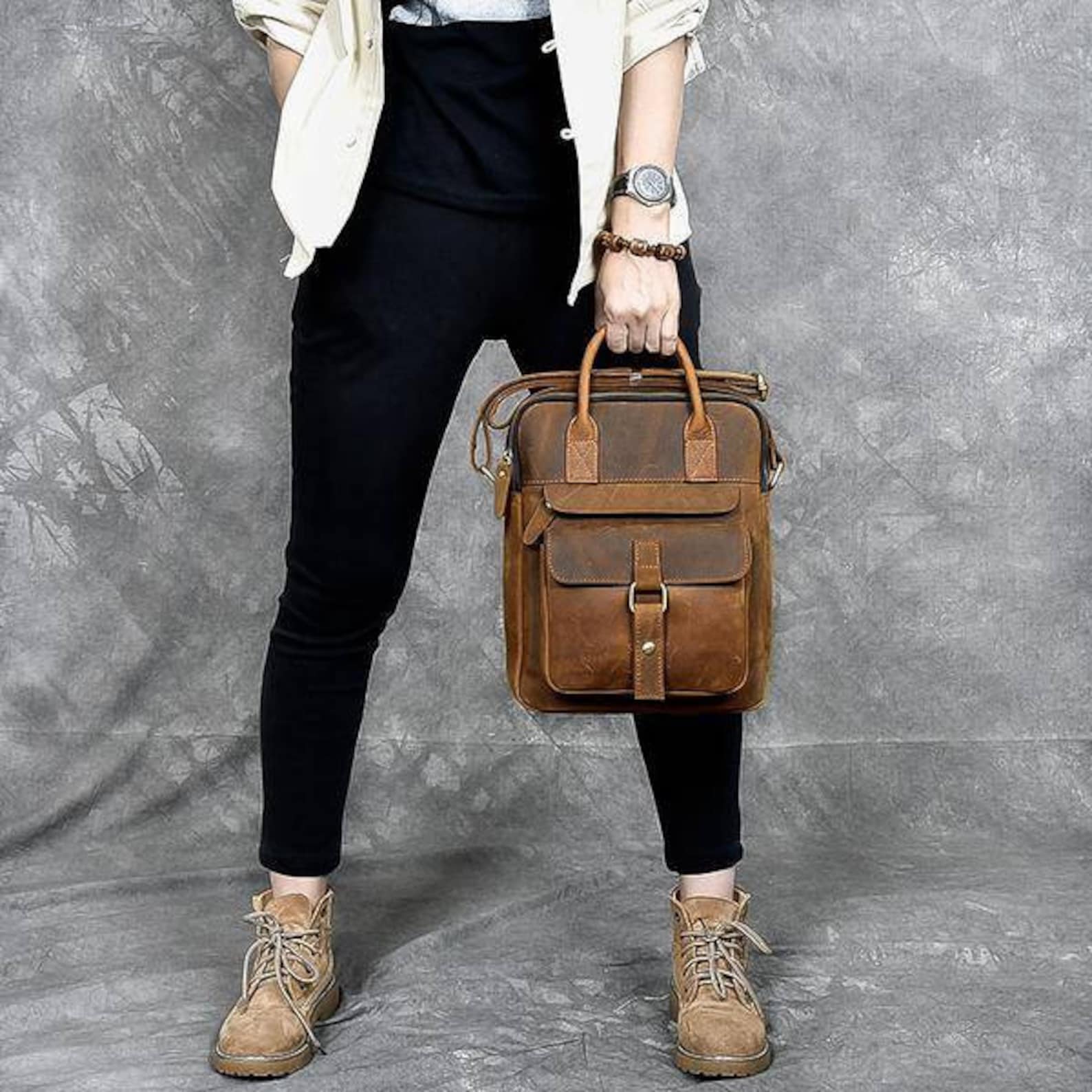 Leather 11 Inch Sturdy Leather Satchel Ipad Messenger Bag for - Etsy