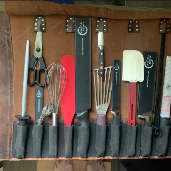 Leather Knife Roll - Etsy