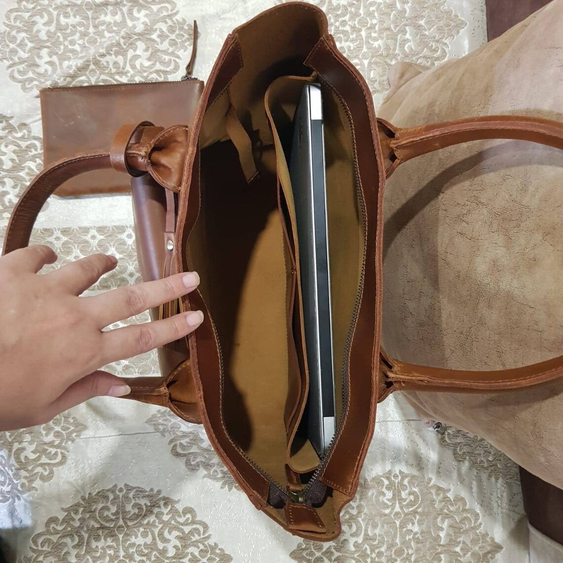 Women Leather Laptop Bag Womens Brown Leather Laptop Bag - Etsy