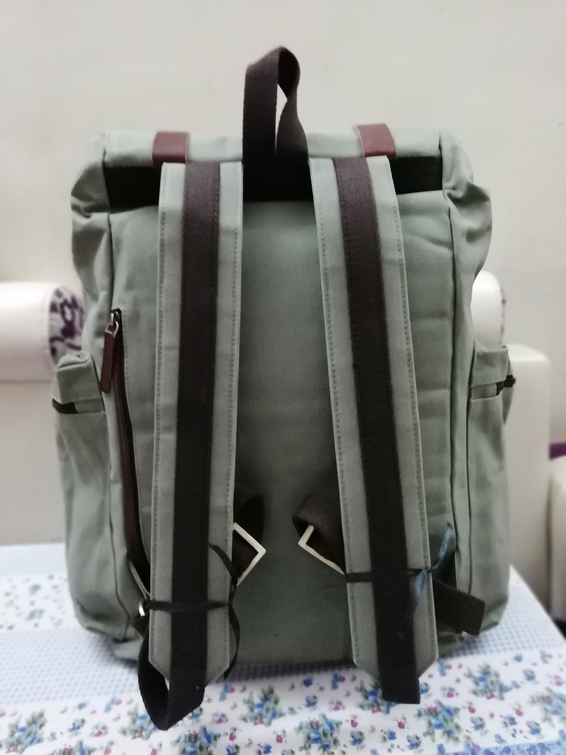 Waxed Canvas Waterproof Backpackhandmade Rucksackschool | Etsy