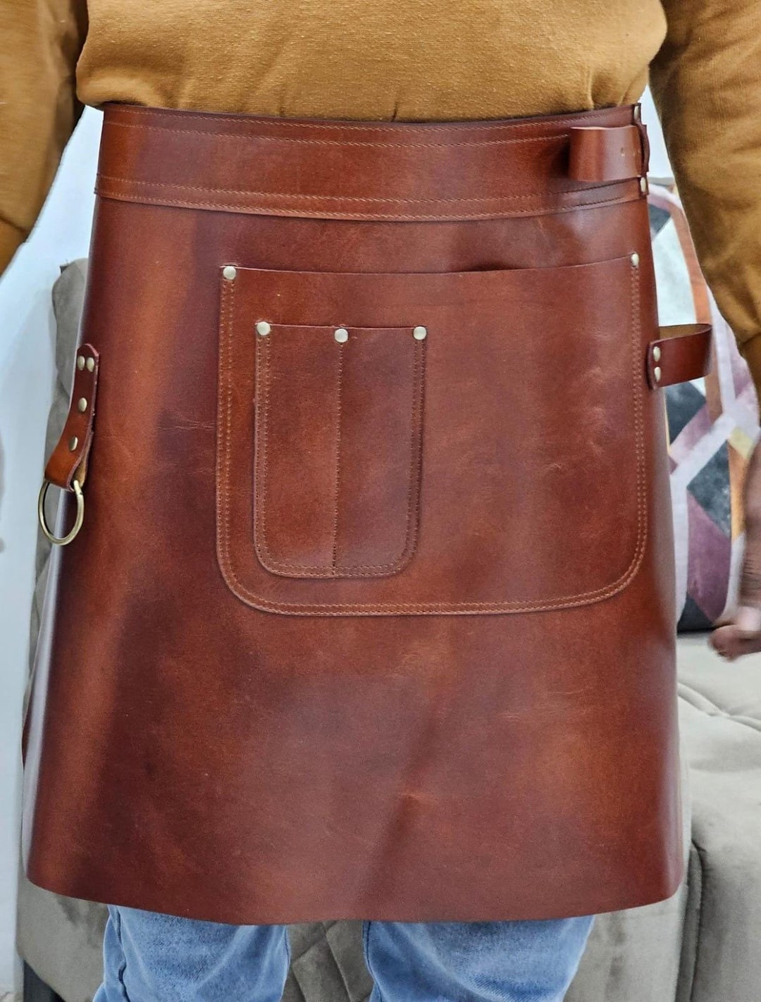 Half Leather Apron Personalized Leather Apron Waist Leather Apron ...