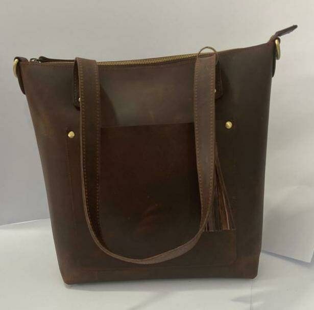 Monogrammed Bag Leather Tote Bag 3rd Anniversary Gift for Her | Etsy