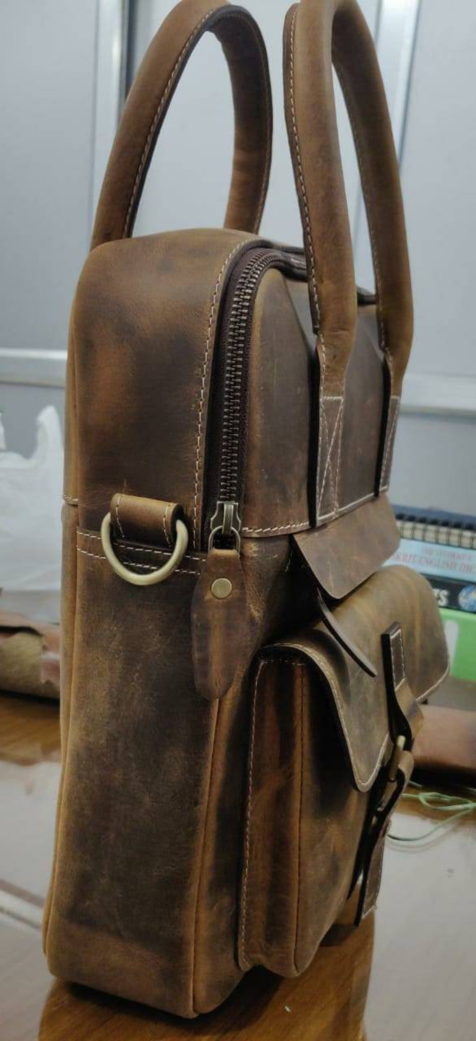 Leather 11 Inch Sturdy Leather Satchel Ipad Messenger Bag for - Etsy