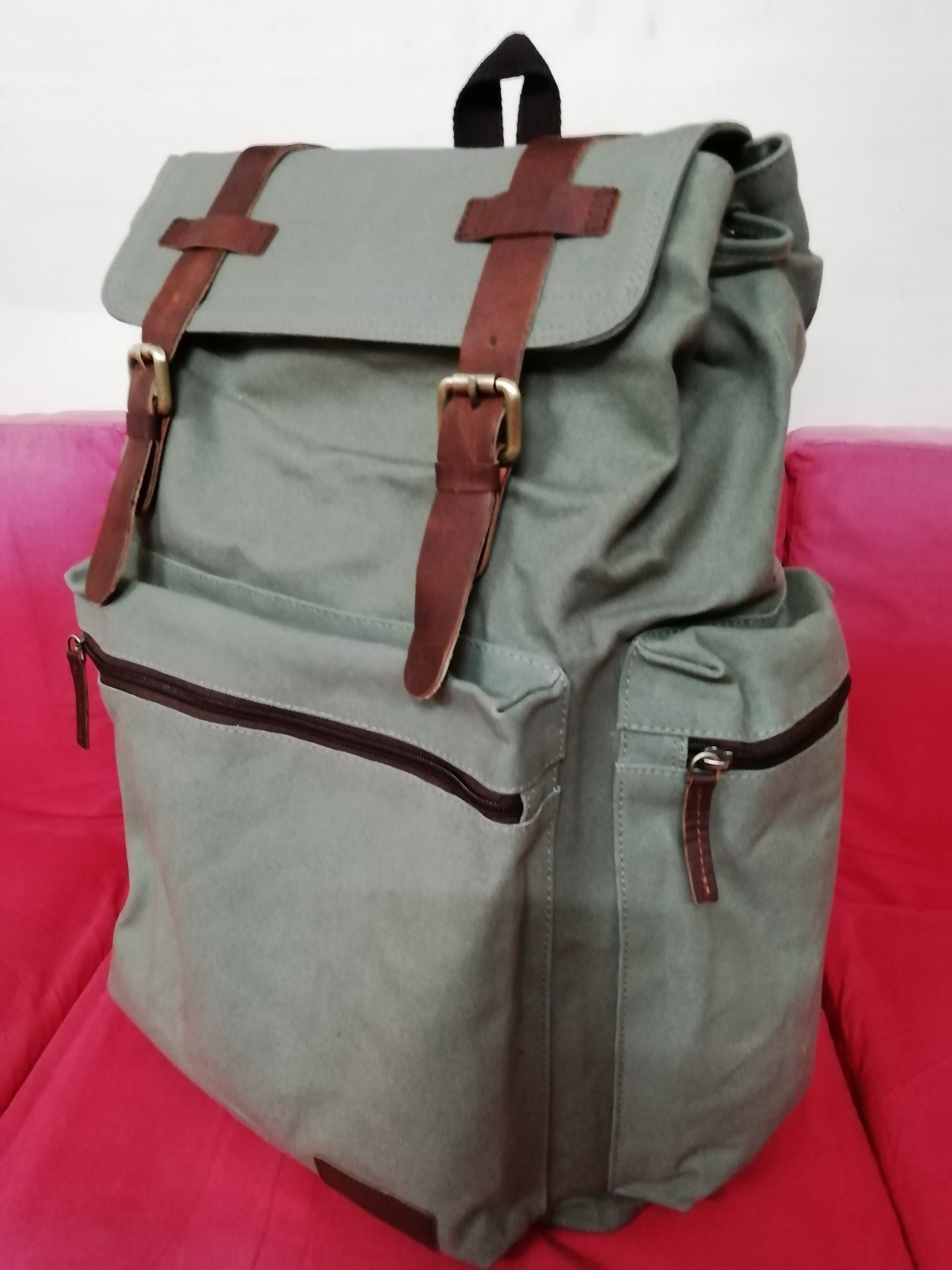 Waxed Canvas Waterproof Backpackhandmade Rucksackschool | Etsy