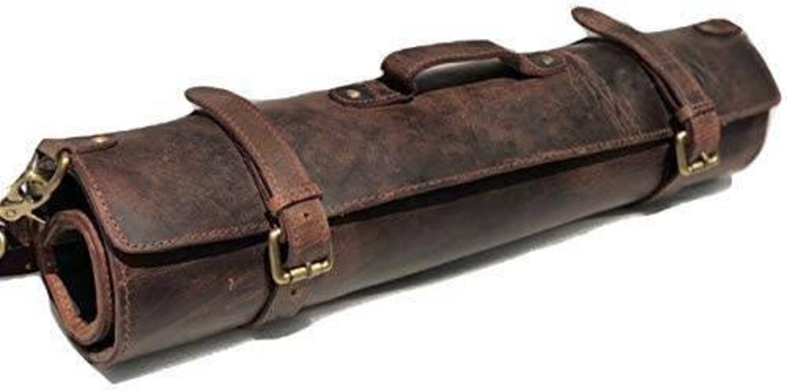 Personalized Leather Chef Knife Roll Monogrammed Knife | Etsy