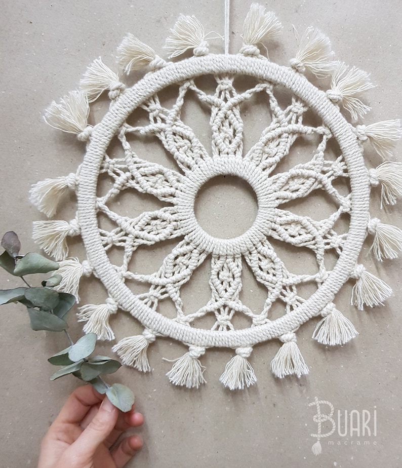 Round Macrame Wall Hanging, Macrame Mandala - Etsy