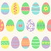 Easter Eggs Clipart Images in Pastel Colors, Vector Graphics, Digital ...