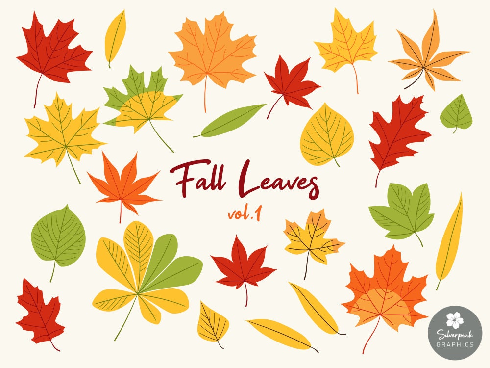 Fall Leaves Clipart Images, Maple Leaves Vector Graphics, Digital Clip ...