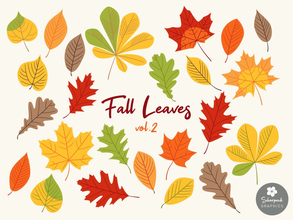 Fall Leaves Clipart Images, Vector Graphics, Digital Clip Art, Digital ...